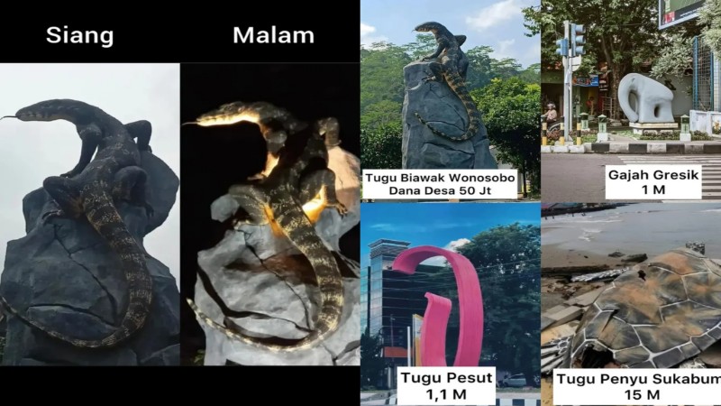Viral! Tugu Biawak di Wonosobo Cuma Rp50 Juta, Kalahkan Patung Miliaran Rupiah - INFOO24JAM.ID
